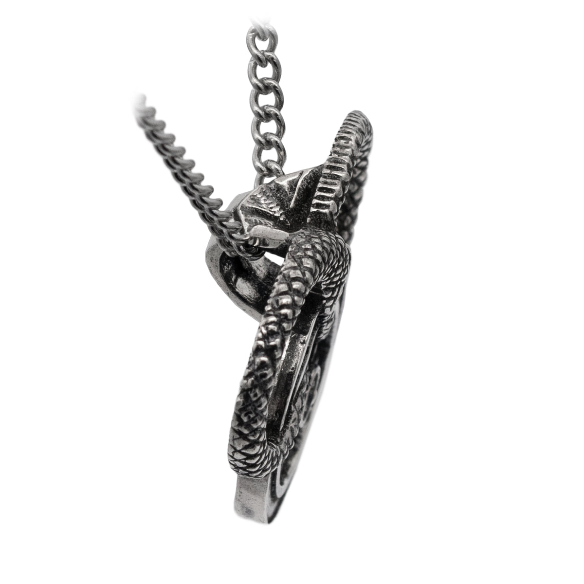 Snake and Wheel Necklace - Sterling Silver or Bronze – BJS Inc.
